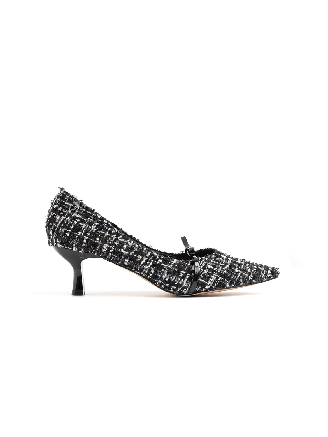 Decolleté fantasia in bouclé - NERO – Noga Shoes