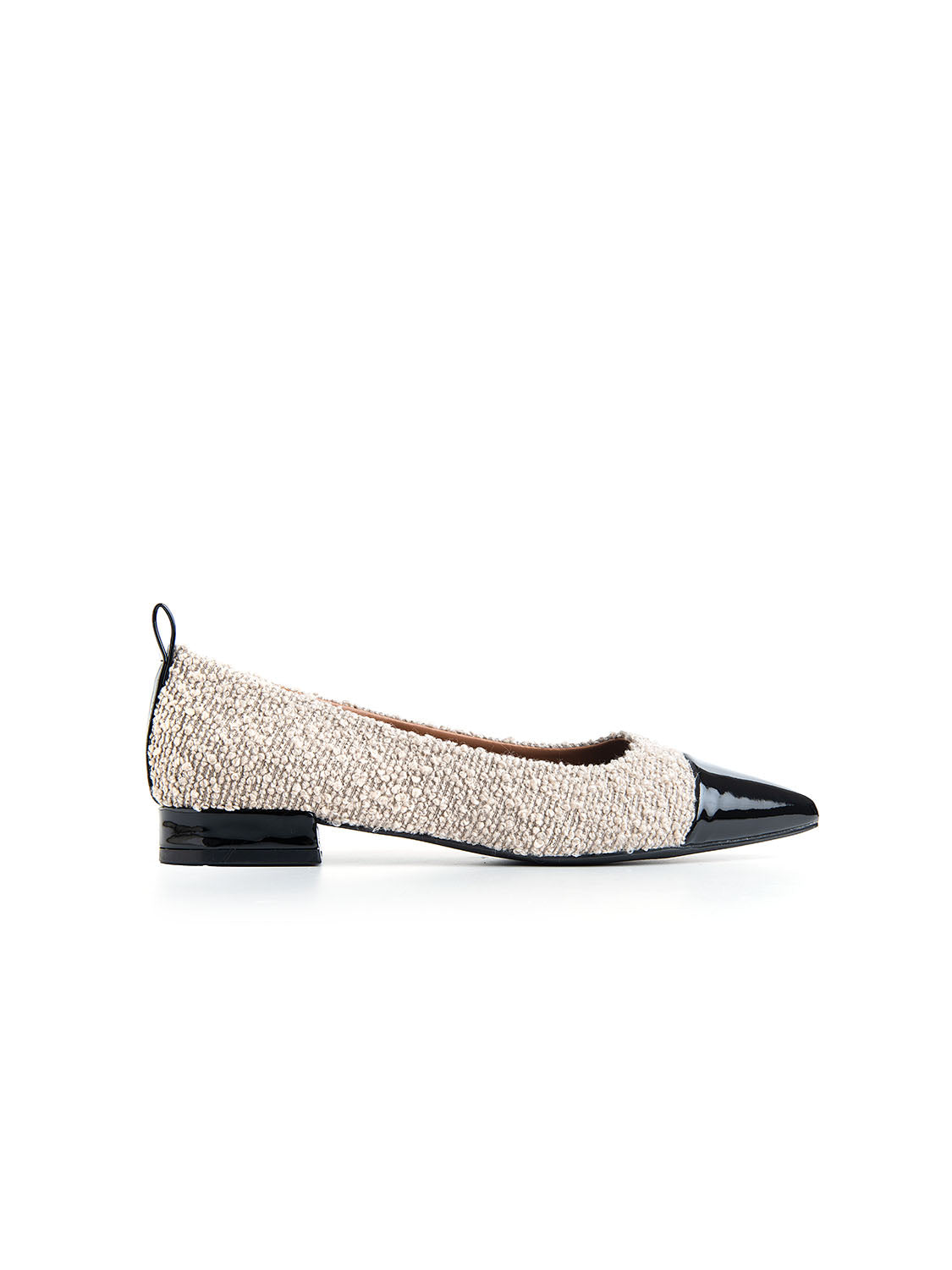 Pointed-toe wool ballerina - KHAKI – Noga Shoes